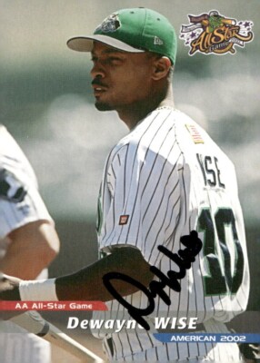 2002 Tennessee Smokies DEWAYNE WISE Signed Card autograph AUTO WHITE ...