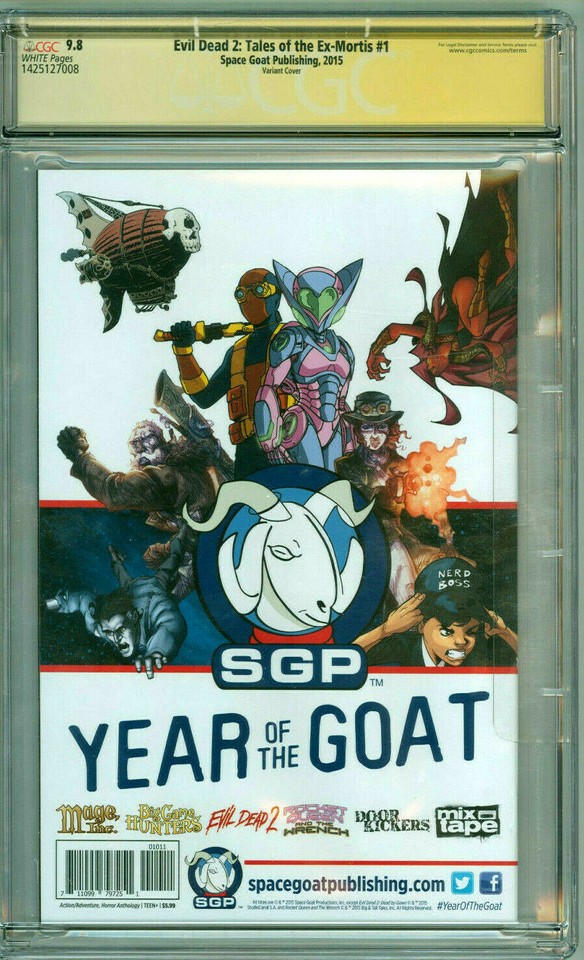 EVIL DEAD 2 #1 CGC 9.8 SS SIGNATURE SIGNED SAM RAIMI SPIDERMAN DOCTOR ...