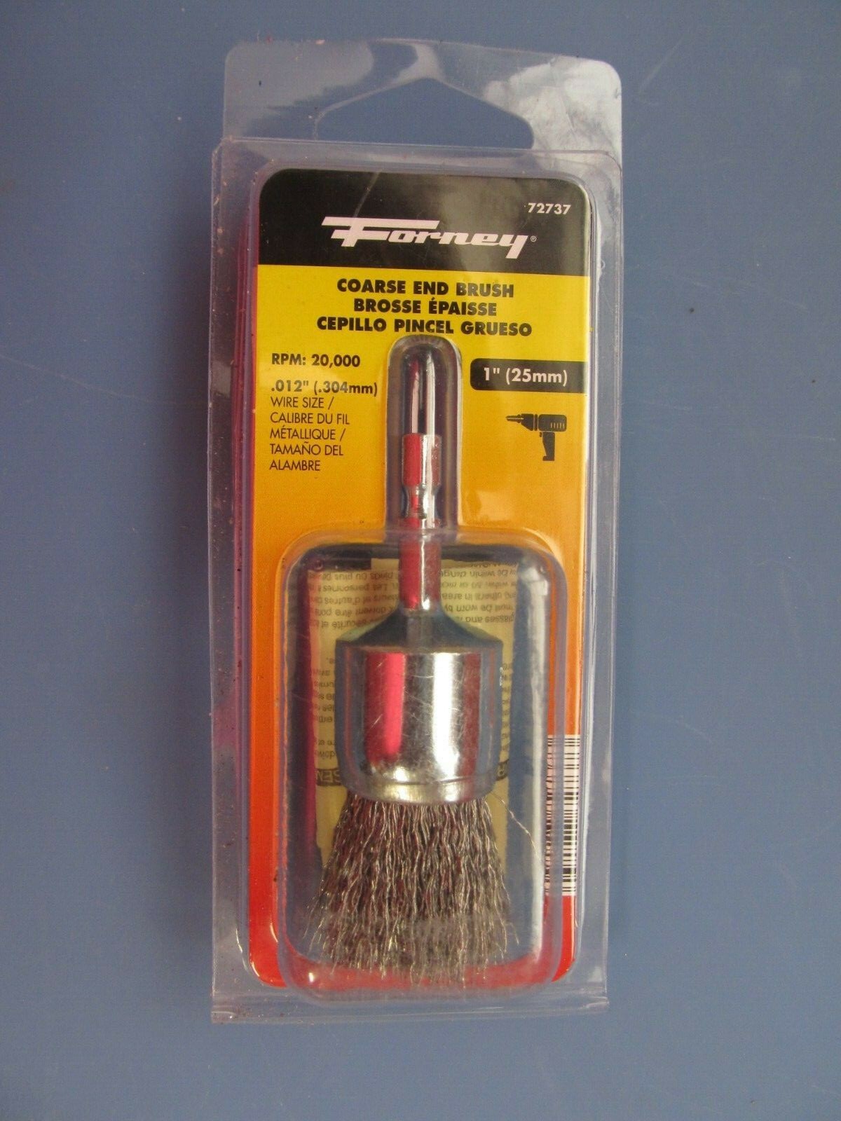 Forney 72737 Wire End Brush, Coarse Crimped with 1/4-Inch Hex Shank, 1 ...
