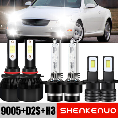 For 2002-2005 Lexus SC430 9005+D2S+H3 HID/LED Headlight High/Low+Fog ...
