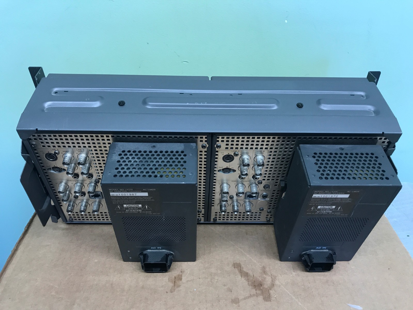 LOT OF ( 2 ) SONY LMD-9050 HD-SDI COLOR MONITORS w/AC Adapters, W/Rack Mount | eBay