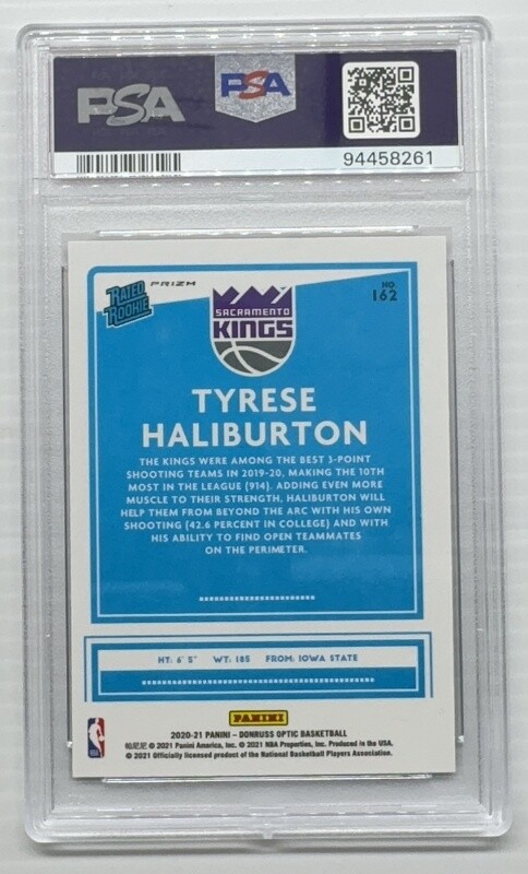 2020-21 Donruss Optic Tyrese Haliburton Red Green Choice Prizm RR RC ...