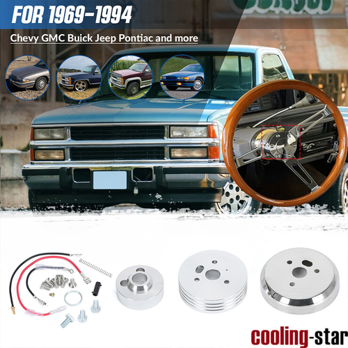 5 &6 Hole Steering Wheel Polished Hub Adapter Hub Connector For Chevy ...