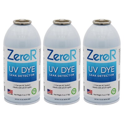 ZeroR® AC UV Dye Leak Detector R134_ R12_ R22_ - 3 Can | eBay