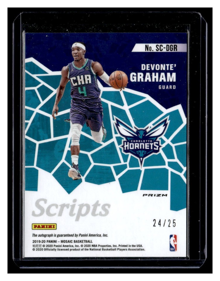 DEVONTE GRAHAM 2019 MOSAIC SCRIPTS GOLD AUTOGRAPH /25 AUTO | eBay