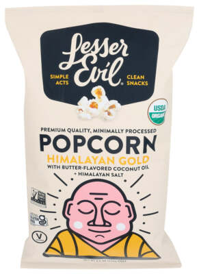 Lesser Evil Organic Popcorn Himalayan Gold 5 Oz | eBay