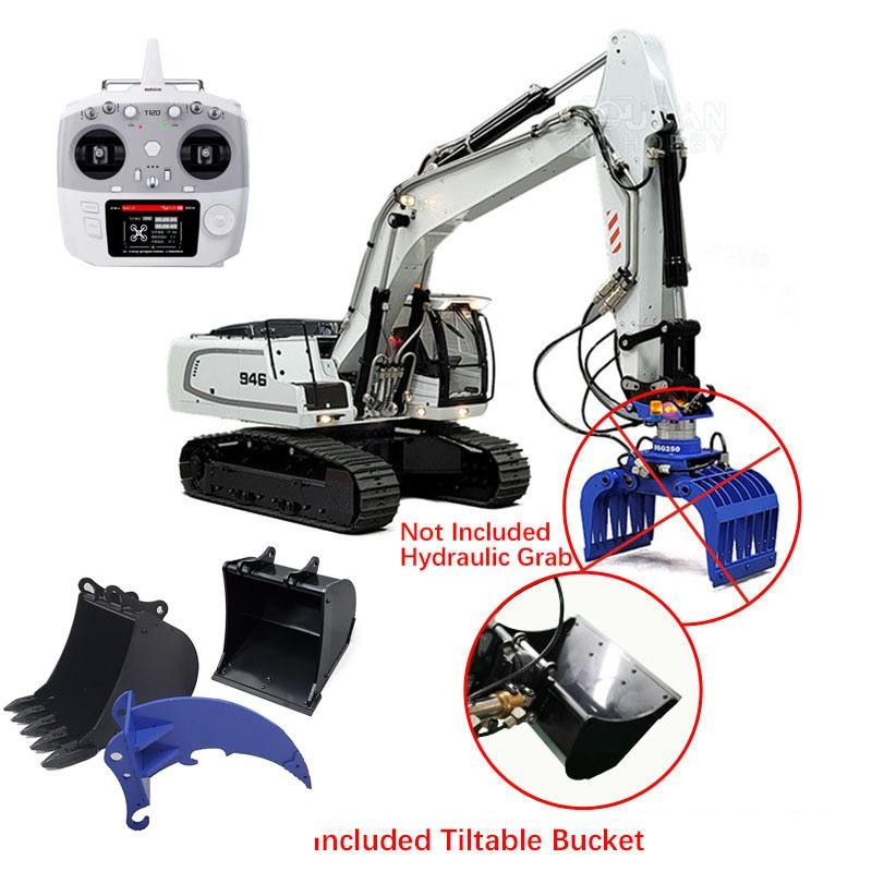 1/14 RC Hydraulic Tracked Excavator 946 Assembled 2-Section Arm ...