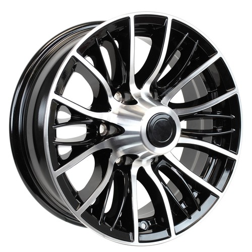 eCustomrim Aluminum Trailer Wheel 15X6 15 Inch Evolution Black 6 Lug On ...