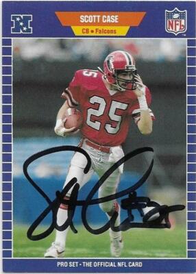 SCOTT CASE Autographed Signed 1989 Pro Set Football card #5 Atlanta ...