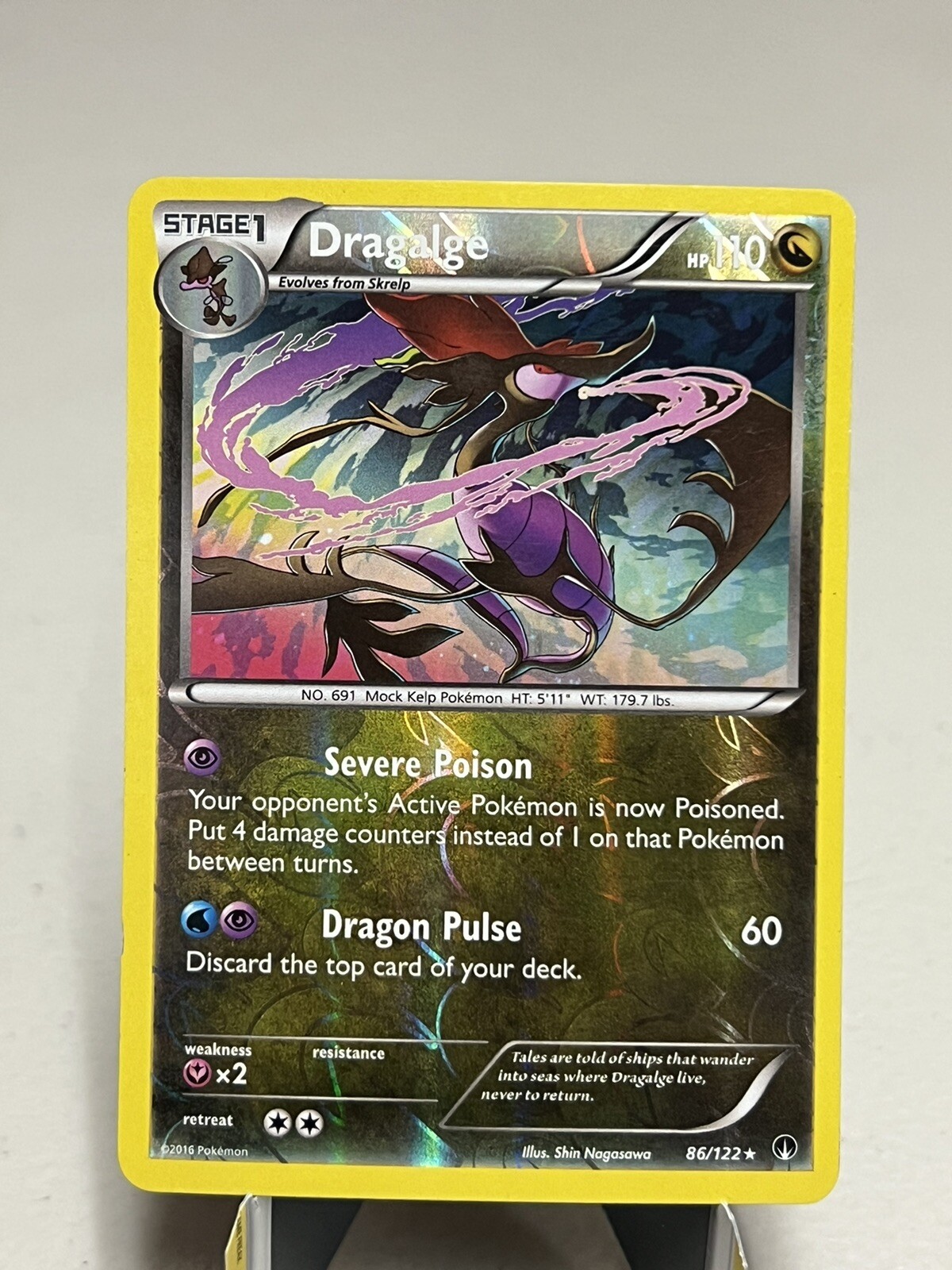Dragalge 86/122 Reverse Holo Rare Breakpoint Pokemon Card 2016 LP-NM | eBay