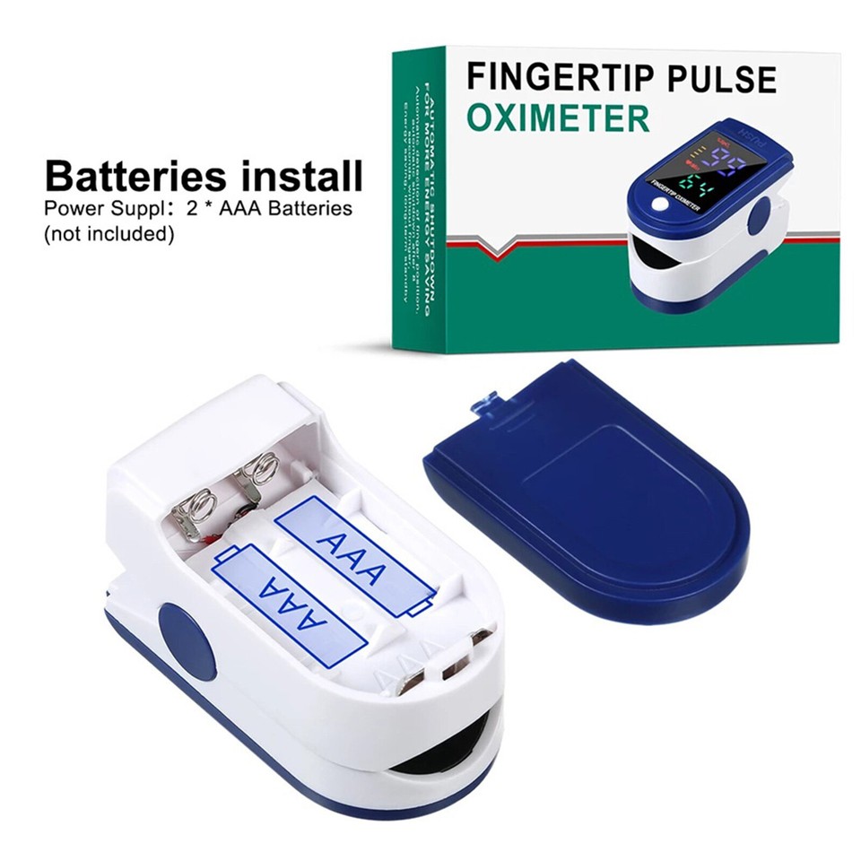 Finger Tip Pulse Oximeter Meter SpO2 Oxygen Saturation rate Heart Blood ...