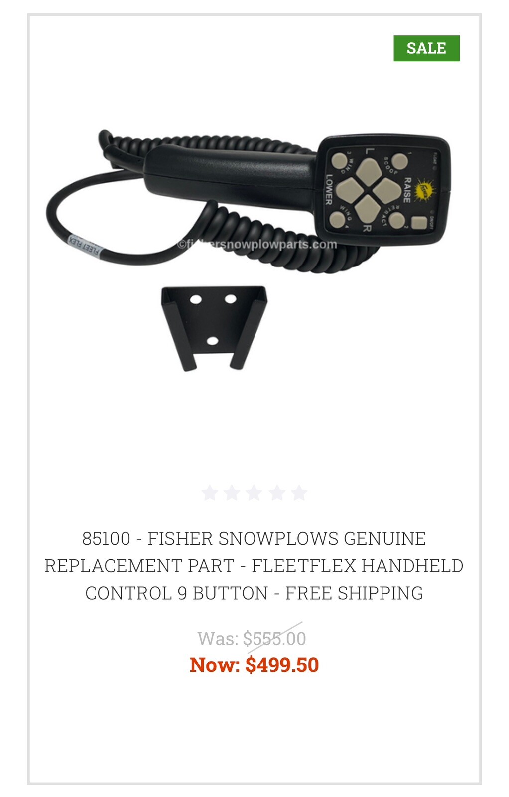 Fisher Joystick Snow Plow Control 49900 49700 Extreme V Xv2 XLS 4-pin ...