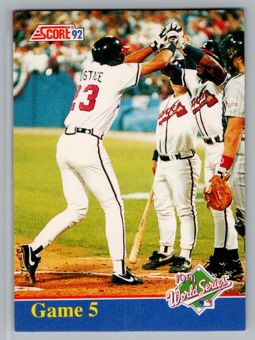 1992 SCORE FACTORY INSERTS BRAVES BOMB TWINS GAME 5 #B5 | eBay
