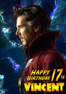 Dr. Doctor Strange Unofficial Personalised Greeting Happy Birthday Art ...