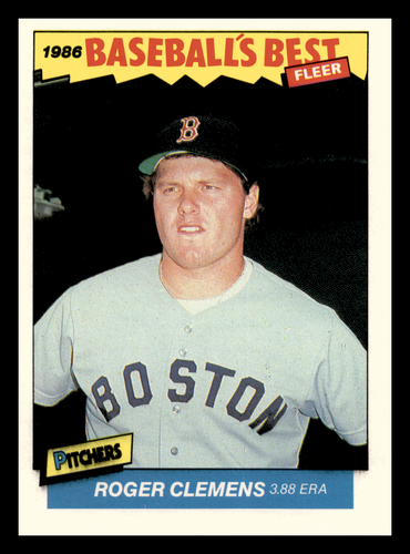 1986 Fleer Baseball's Best Roger Clemens Boston Red Sox #7 Near Mint NM ...