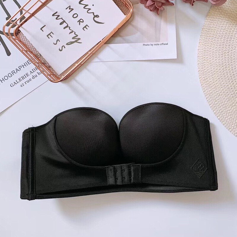 Invisible Push Up Bra Front Buckle Women Underwear Lingerie Strapless ...