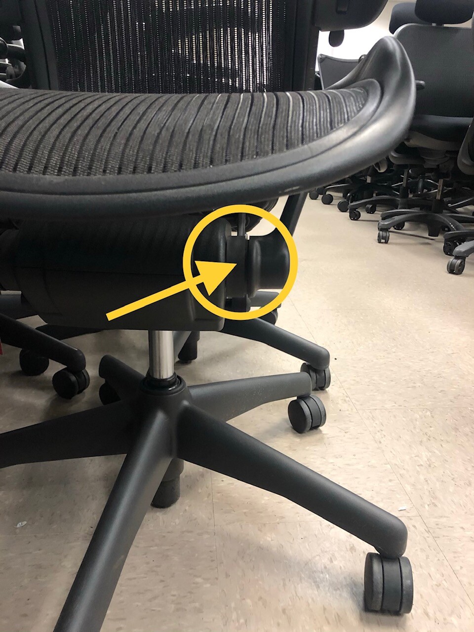 Herman Miller Aeron Chair Tilt spacer; both sides, Size B Medium, Aeron ...
