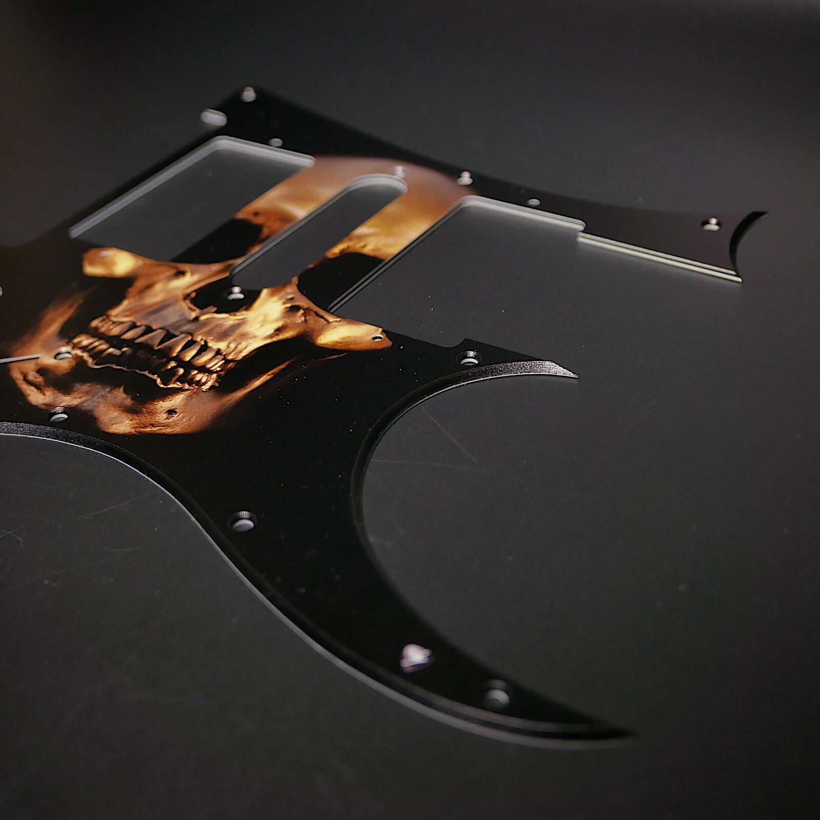 Ibanez RG Series Pickguard • Gold Human Skull • Custom Pickguard ...
