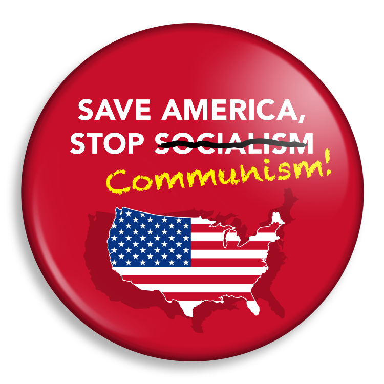 2020 Campaign Buttons - SAVE AMERICA, STOP SOCIALISM - Vote for Trump ...