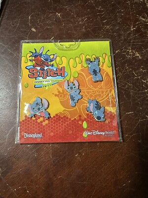 2005 Disney Stitch 4-pin Booster Set Still Sealed VHTF Pins Exclusive ...