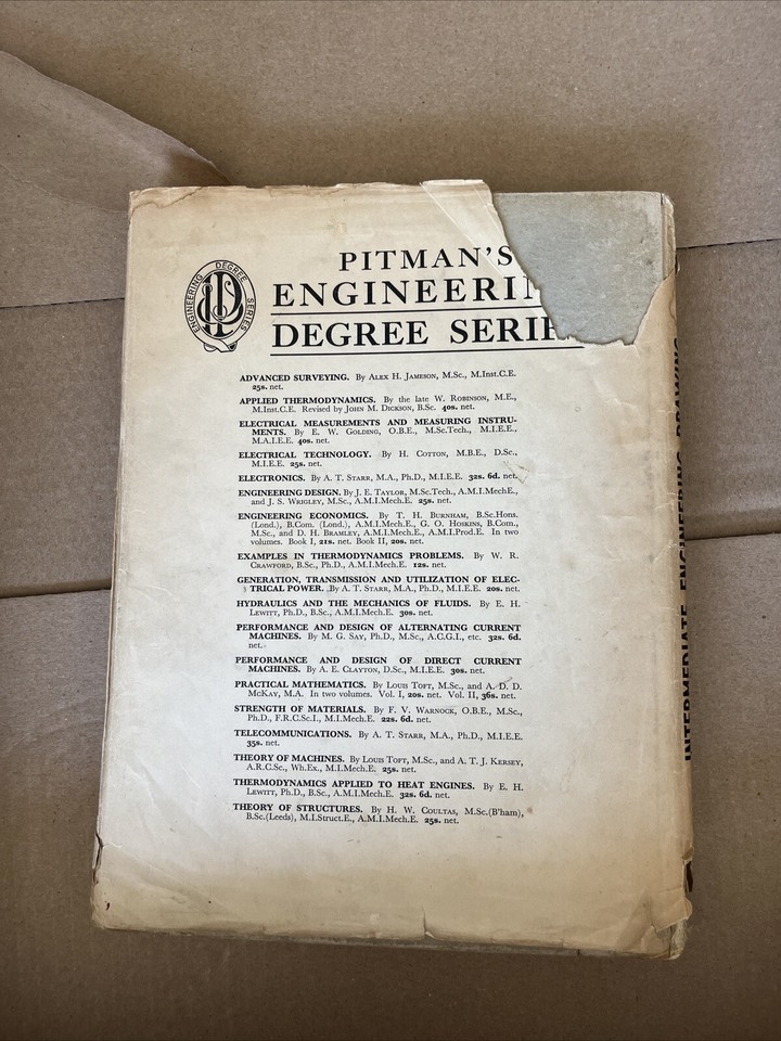 Intermediate Engineering Drawing (A. C. Parkinson - 1956) (ID:50525) | eBay