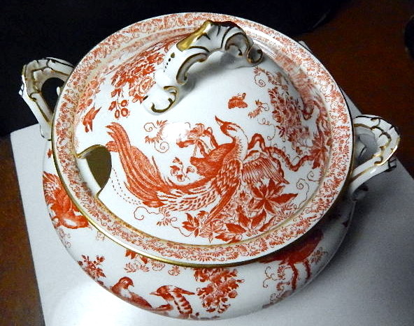 Royal Crown Derby RED AVES Large Covered SOUP TUREEN - First Quality ...