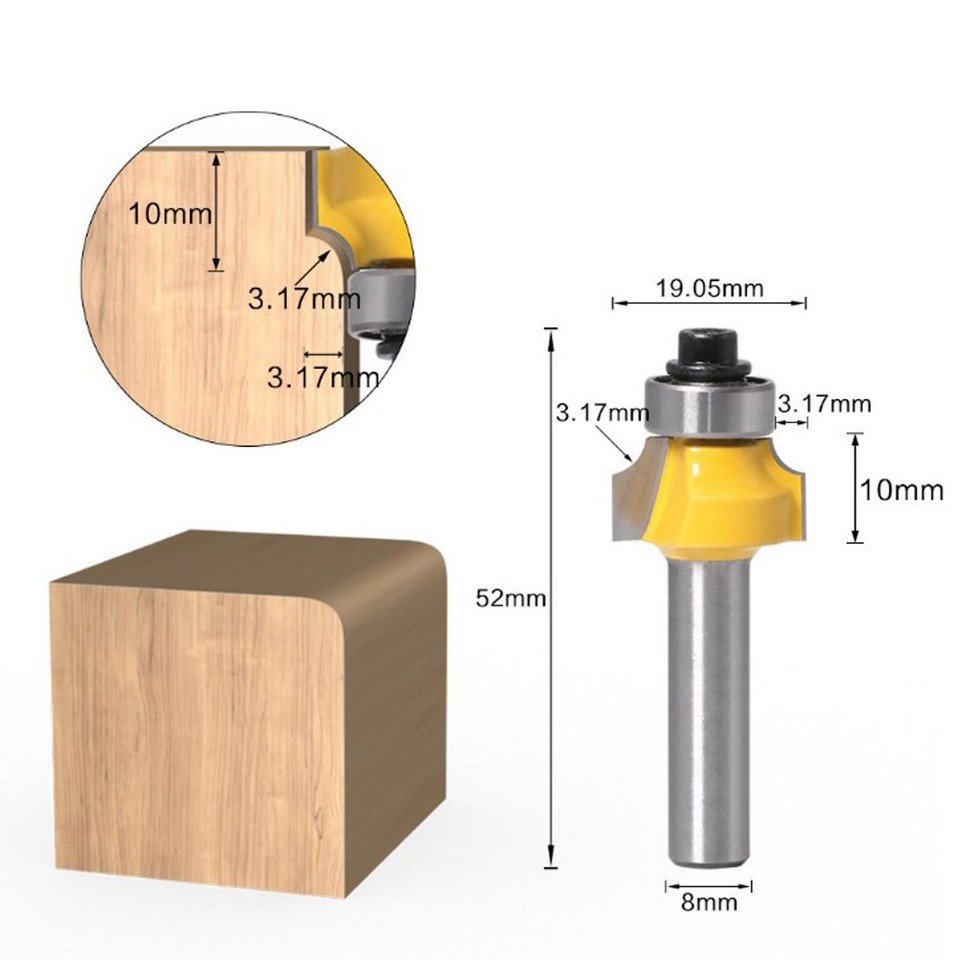 02 015 Router Bit Round Corner Router Bit Rost- Und ...