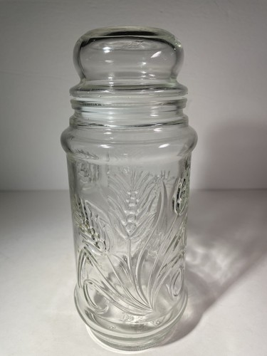 VTG 1982 Anchor Hocking #14 Planters Mr. Peanut Glass Jar Wheat Pattern ...
