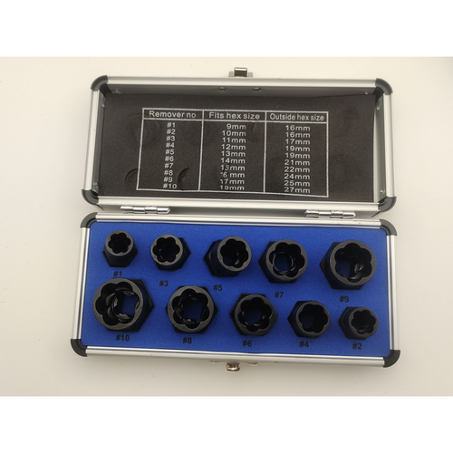 11pcs Damaged Bolt Nut And Lock Remover Twists Socket Set Screw ...