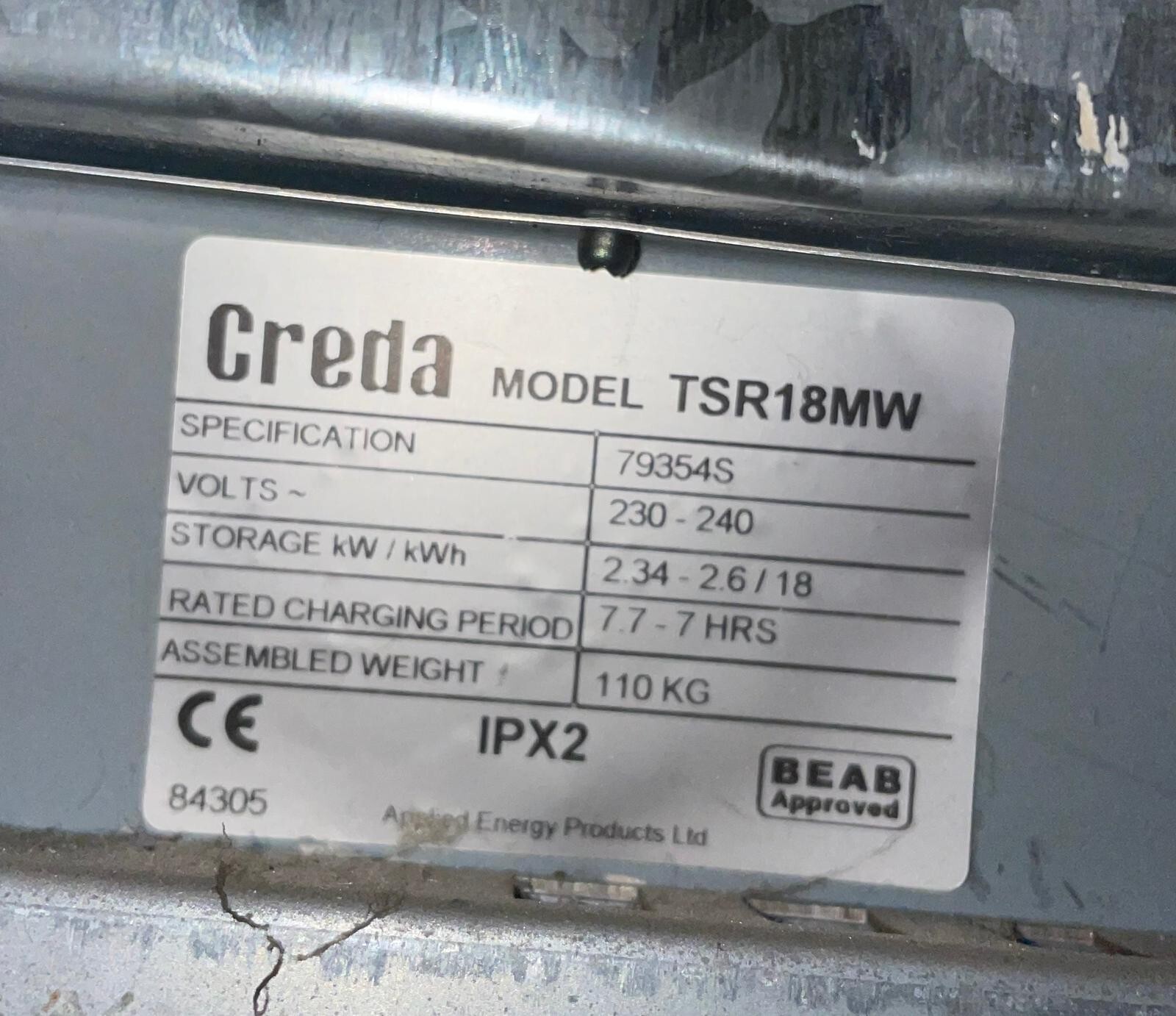 CREDA NIGHT STORAGE HEATER ELEMENT tsr/creda 5060383333541 | eBay UK
