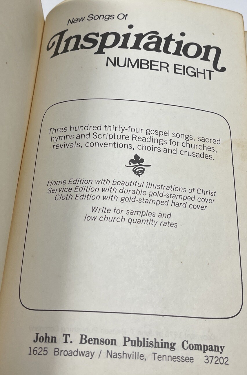 New Songs Of Inspiration By W Elmo Mercer 1989 | eBay