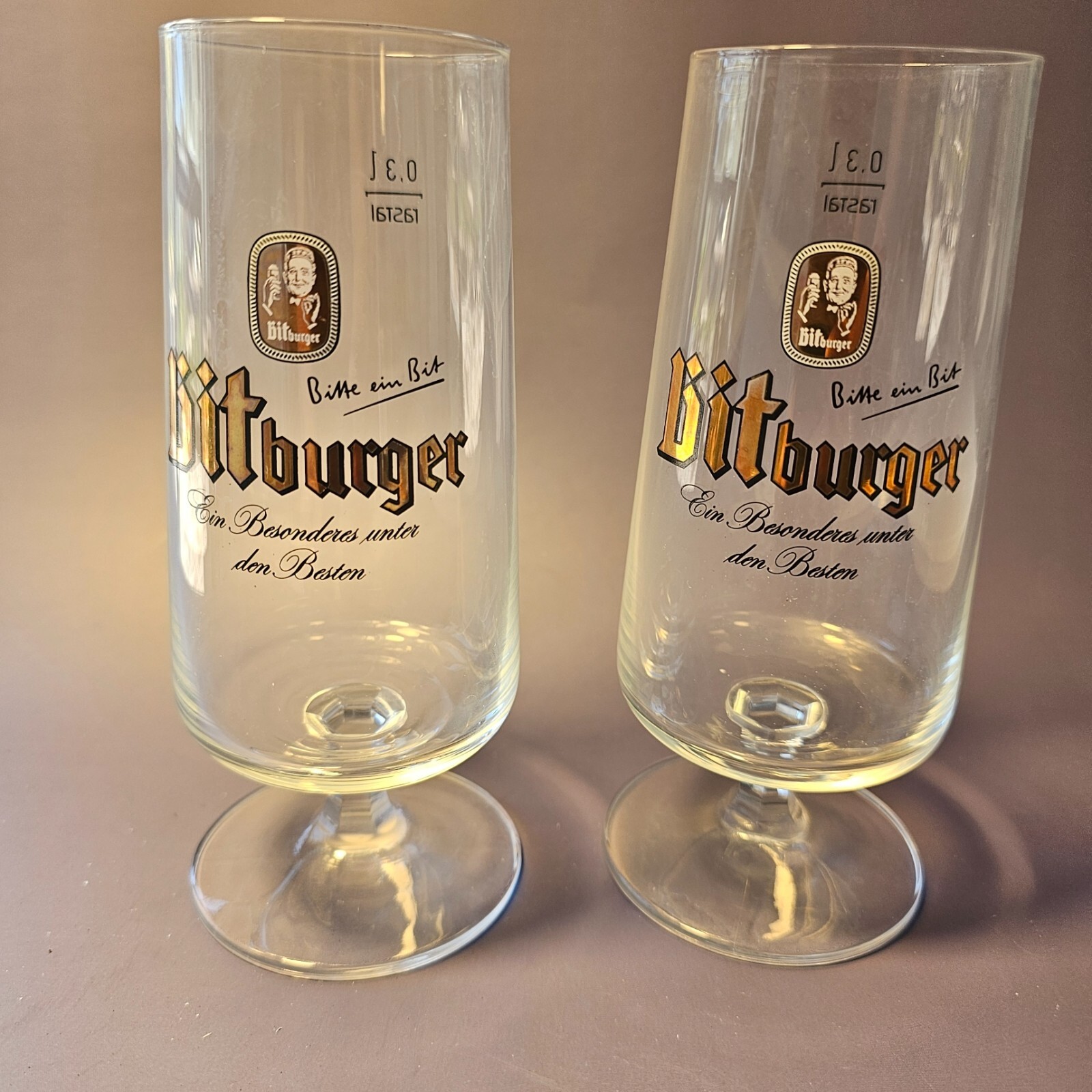 Bitburger Pils German Beer Clear Glass 0.3L Rastal Stemmed 6.5” | eBay