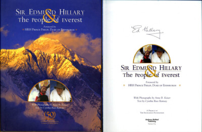 Sir Edmund Hillary SIGNED The People of Everest Book HC PSA/DNA ...