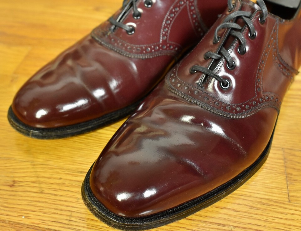 STUNNING Vtg Johnston & Murphy Aristocraft Shell Cordovan Saddle Shoes ...