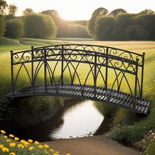 8 Foot Garden Bridge Outdoor Furniture Decor Structure Home Living ...