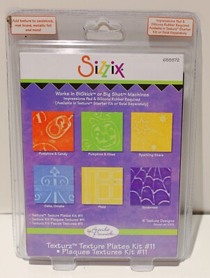 SEALED SIZZIX Halloween Texturz Texture Plates Kit #11 #655572 | eBay