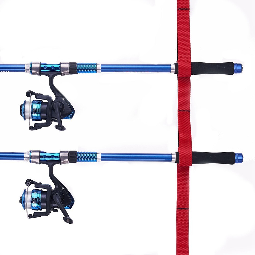 Easy to Use Overhead Fishing Rods Racks Pole Storage System Webbing ...