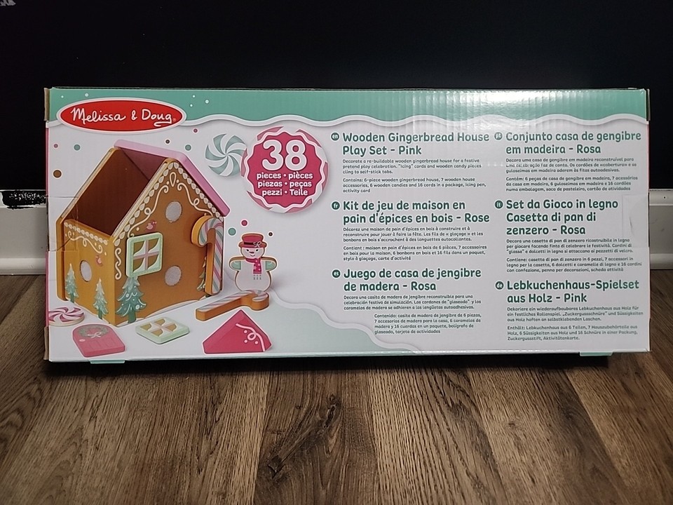 Melissa & Doug Pink Gingerbread Cookie House Play Set New In Box | eBay