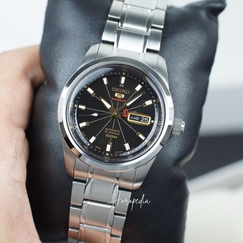 Raro Seiko 5 Sports SRP411 SRP411J1 50th Anniversary Black Dial Day ...