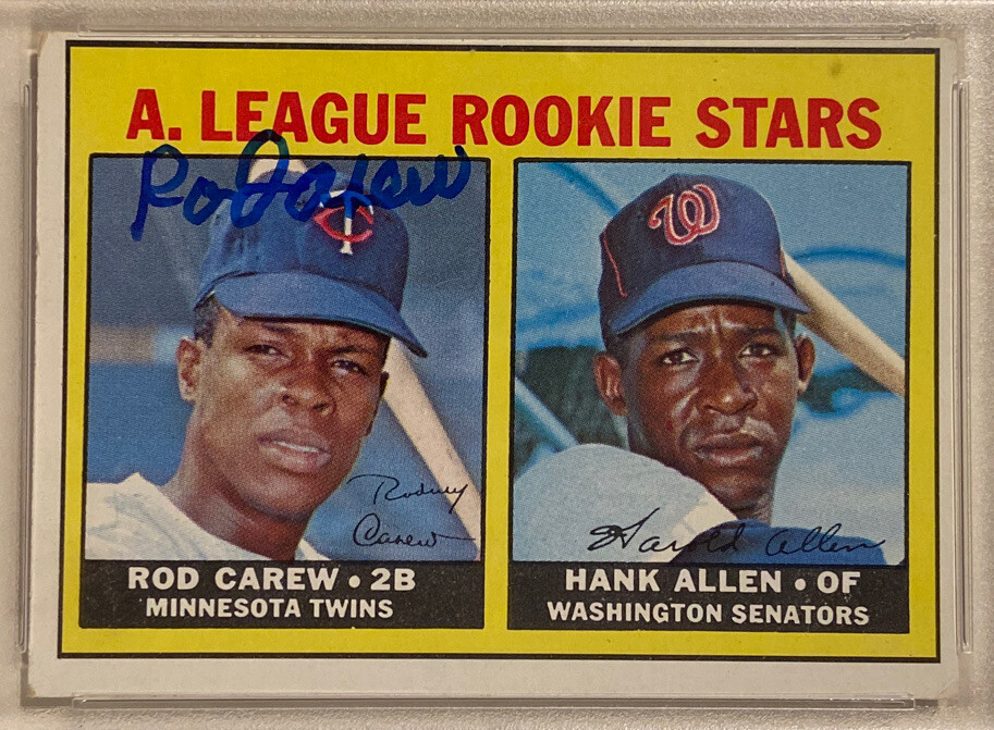 1967 Topps Rod Carew Rookie Signed Baseball Card PSA 3 DNA 10 Certified ...
