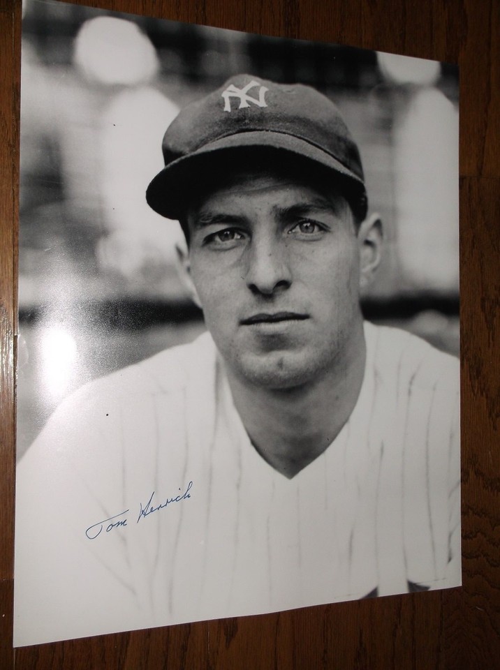 Tom Henrich Autograph Photo New York Yankees 16x20 Baseball Photo 1937 ...