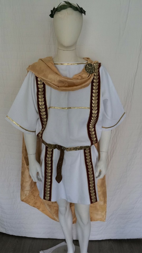 Roman Tunic Toga Cape Medallion Emperor Prefect Governor Tribune Consul ...