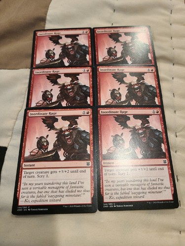 MTG ZNR Inordinate Rage ×6 (144/280) Zendikar Rising Playset Magic PACK FRESH | eBay
