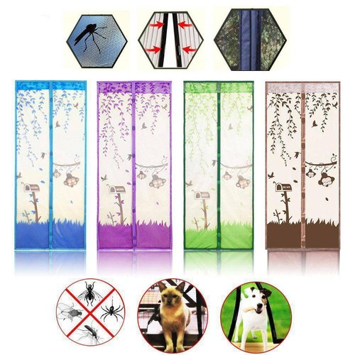 Magic Door Mesh Magnetic Fastening Flying Insect Door Curtain Fly ...