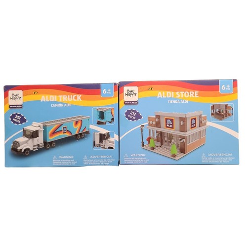 Bee Happy ALDI Store & Truck Toy Set Kids Building Block Playset ...