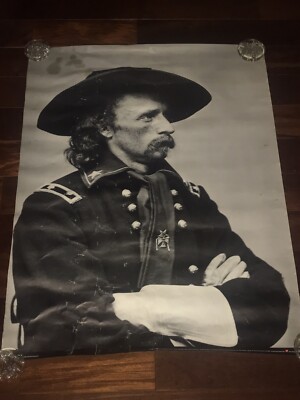 1972 GENERAL GEORGE CUSTER POSTER GAF CORP CIVIL WAR MATTHEW BRADY ...