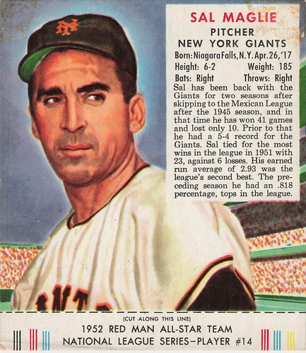 SAM MAGLIE 1952 RED MAN BASEBALL WITH TAB | eBay