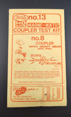 HO Scale Kadee 13 Magne-Matic #8 Coupler Test Kit w/ Draft Gear ...