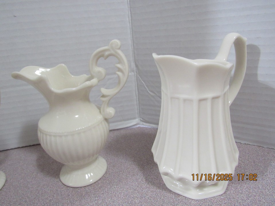 6 Thatcham Creamware Porcelain Creamer Pitcher Ornate Detail Cream ...
