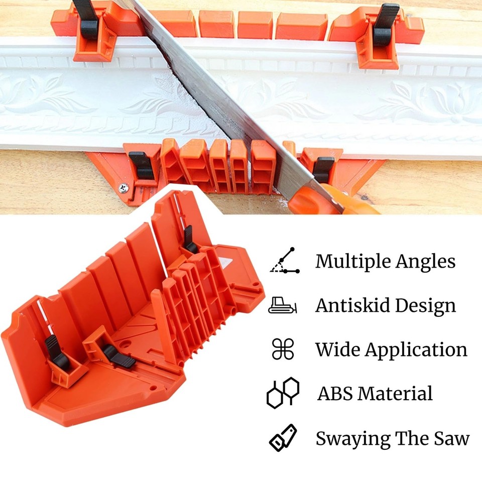Saw Mitre Box Woodworking Clamping Plastic Pruning Wood Cutting Hand ...